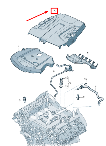AUDI Q7 4M Engine Cover 4M0133849A NEW GENUINE | eBay