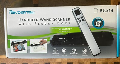 Pandigital Handheld Wand Scanner With Feeder Dock Blue Brand NEW | eBay