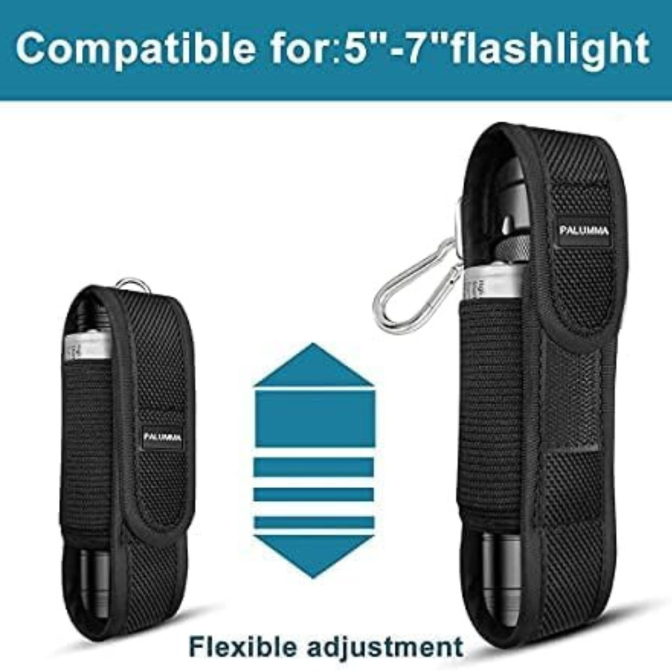 Flashlight Pouch Holder Nylon Belt Holster LED Flashlight Torch ...