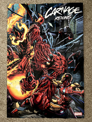 CARNAGE REIGNS ALPHA PROMO POSTER RYAN STEGMAN 24 X 36 FOLDED MARVEL ...