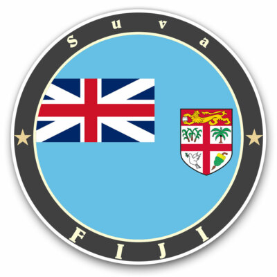 2 x Vinyl Stickers 10cm - Suva Fiji Fijian Flag Holiday Travel Cool ...