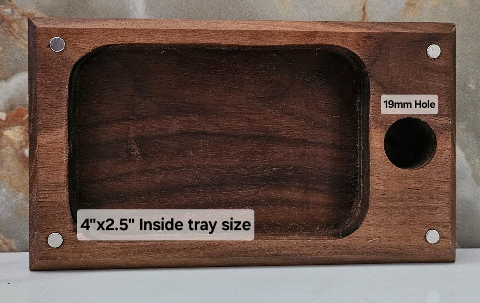 Stash Box with Mini Rolling Tray made from Walnut | eBay