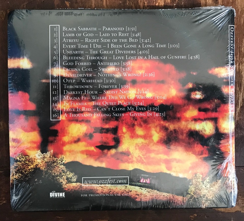 OzzFest 2004 Summer Sampler New/Sealed PROMO CD Black Sabbath Lamb Of ...