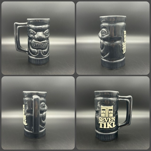 Seven Tiki Fijian Rum Coffee Mug Black Ceramic 2010 | eBay