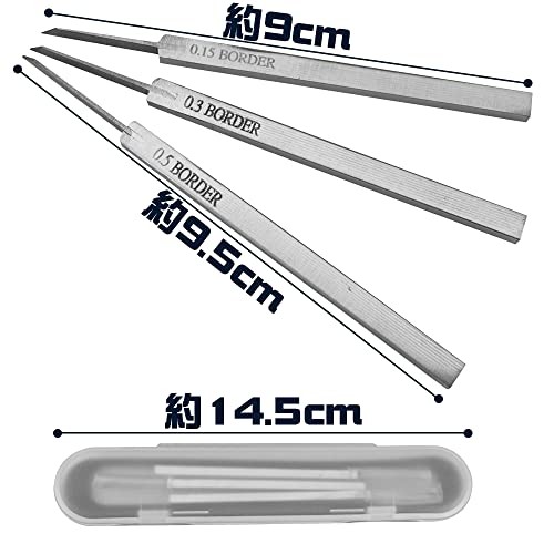 Scribing Chisel Set for Plastic Models 3 Piece Slim Handle 0.15 0.3 0 ...