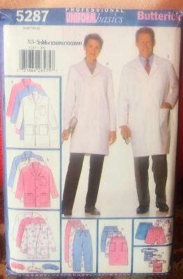 Butterick 5287 Sewing Pattern, Doctor's Jacket, Nurses Scrubs, Lab Coat ...