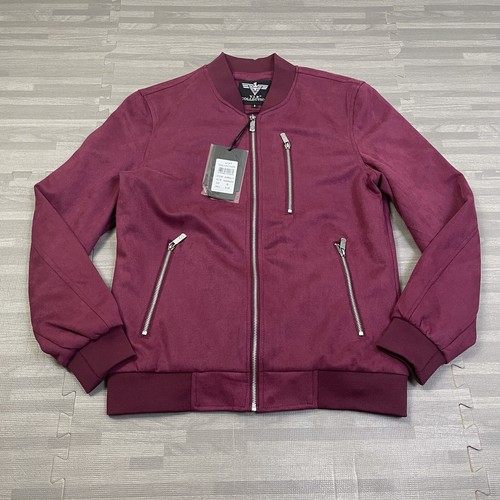 VIP Collection Jacket Faux Suede Men Size Small Full-Zip Long Sleeve ...