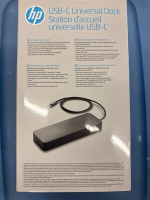 HP USB-C Dock. Universal USB-C. NEW In Box 1MK33AA#ABA 190781628576| eBay