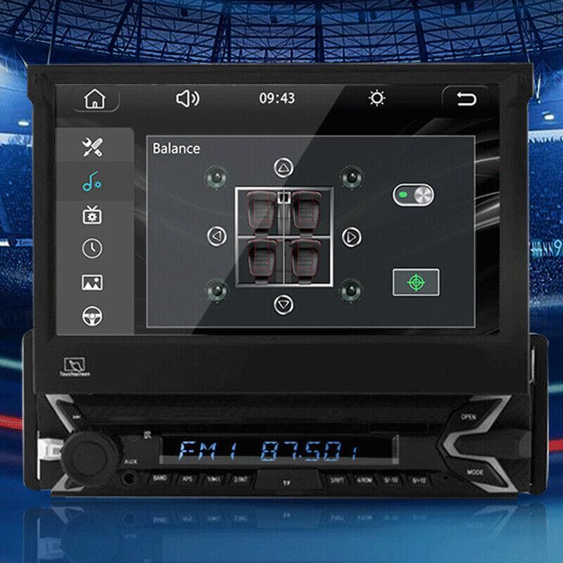 7" HD Telescopic Screen Car Carplay GPS Video MP5 Player Mirror Link ...