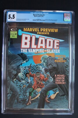 Marvel Preview #3 1st SOLO Comic Mag for BLADE 1975 MCU MOVIE 1st Afari ...