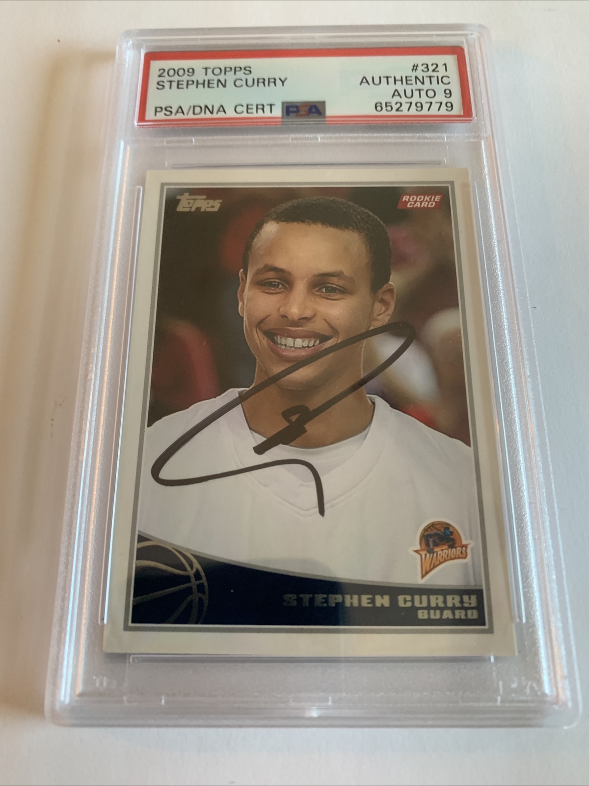 2009 Topps Stephen Curry #321 Auto Grade 9 PSA DNA Authentic RC Rookie ...