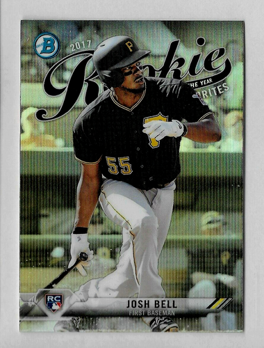 JOSH BELL 2017 BOWMAN CHROME ROOKIE OF THE YEAR FAVORITES RC CARD #ROYF ...