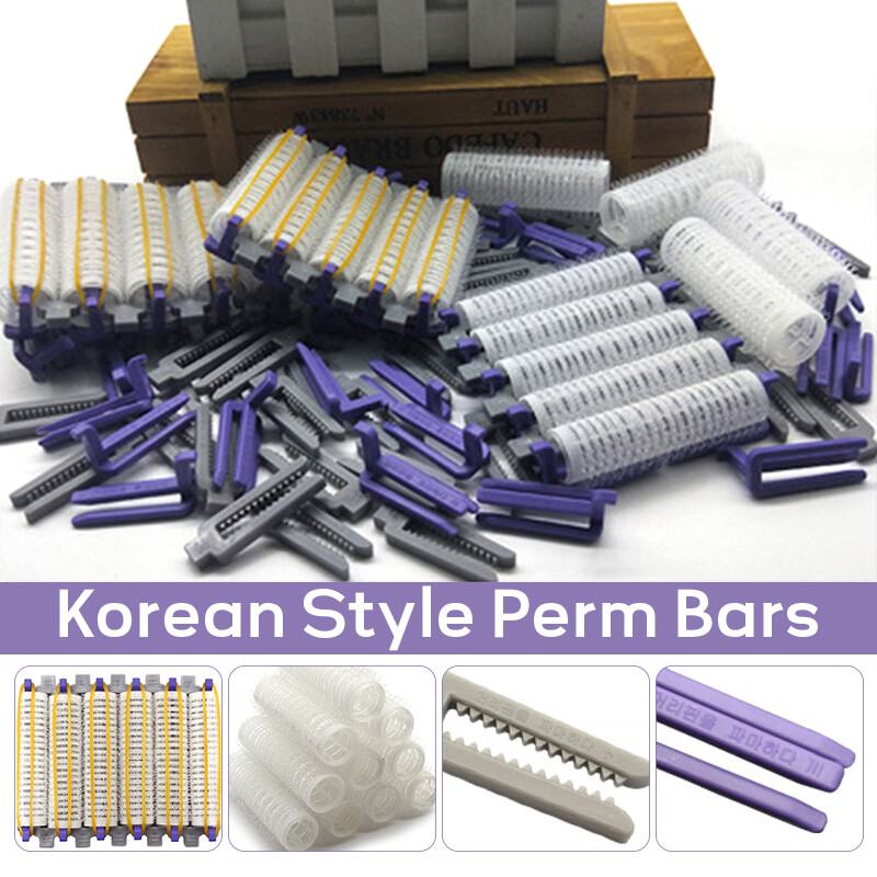 24Pcs/Set Korean Style Perm Bar Salon Hair Root Rollers with Clips ...