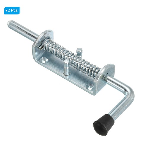 2Pcs Spring Loaded Latch Pin 8.66" Iron Security Latch Sliding Barrel ...