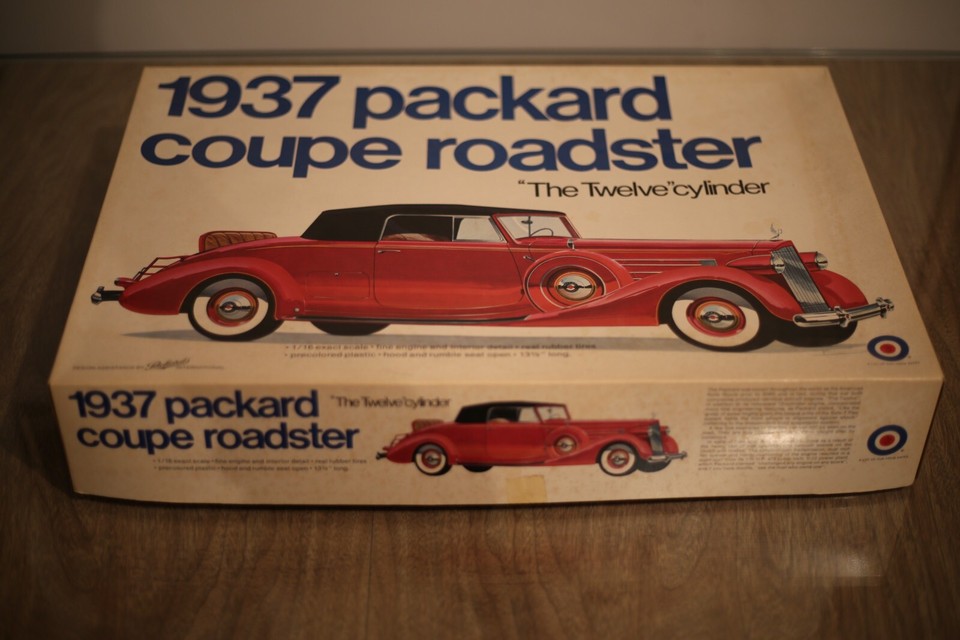1937 Packard Coupe Roadster Twelve Cylinder 1:16 Entex 8499 XL Unbuilt ...