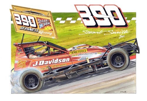 BriSCA F1 Stockcar A3 size print of Stuart Smith Jnr No 390 | eBay.de