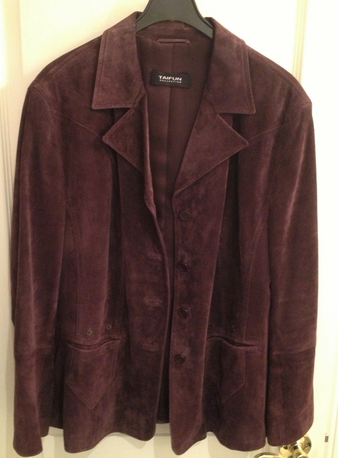 Taifun Collection Women's Leather Suede Blazer Jacket - 16 | eBay