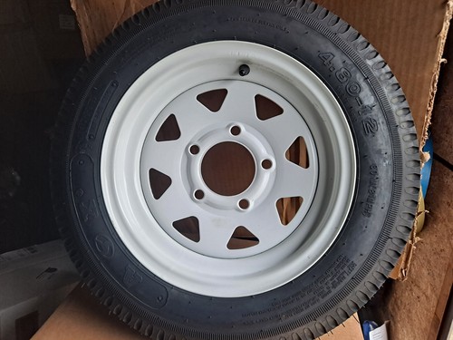 NEW 4.80X12 6 PLY HIGH SPEED TRAILER TIRE & WHEEL ASSEMBLY 5 HOLE ...