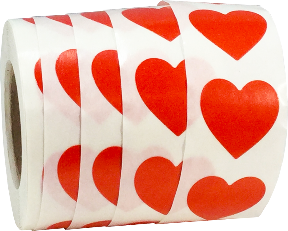 Heart Shaped Stickers | 0.75" Inch | 500 Pack | Pick One Color | eBay