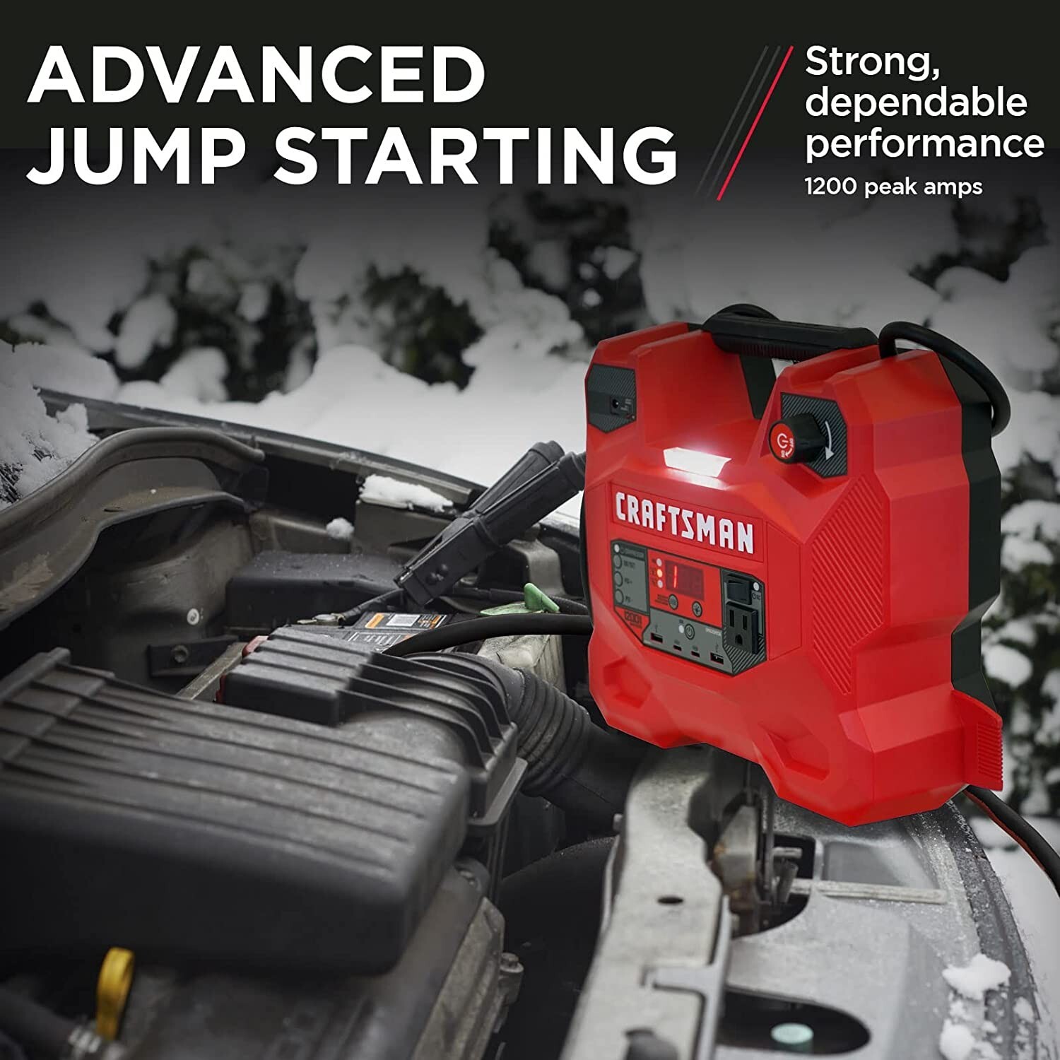 CRAFTSMAN Jump Starter and Portable Power Station 1200 Peak Amp ...
