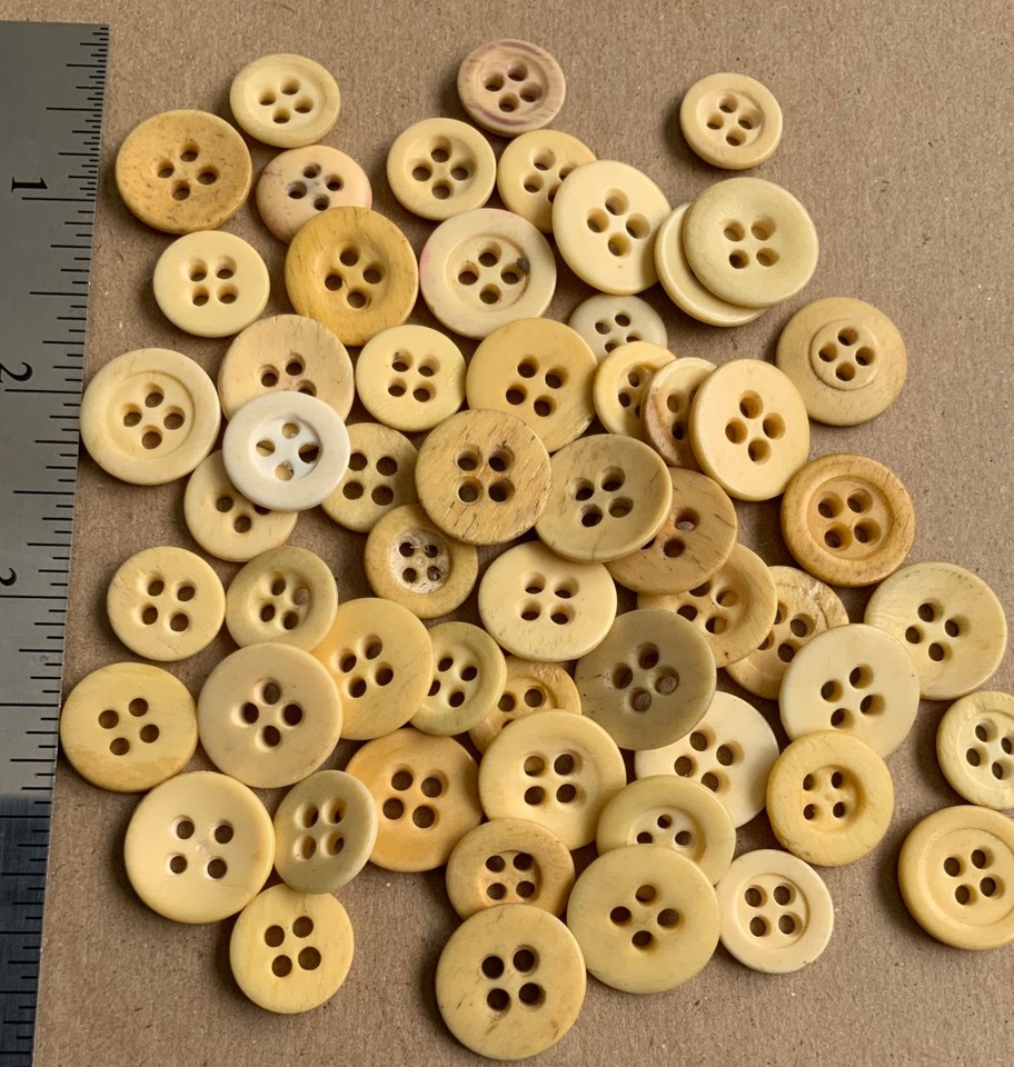 Lot of Antique Vintage Bone Buttons, Reenactment, Sewing, Crafts | eBay