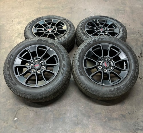 Set of OEM '22-'24 Toyota Tundra TRD 20" Black Rims 265/60R20 Falken AT ...