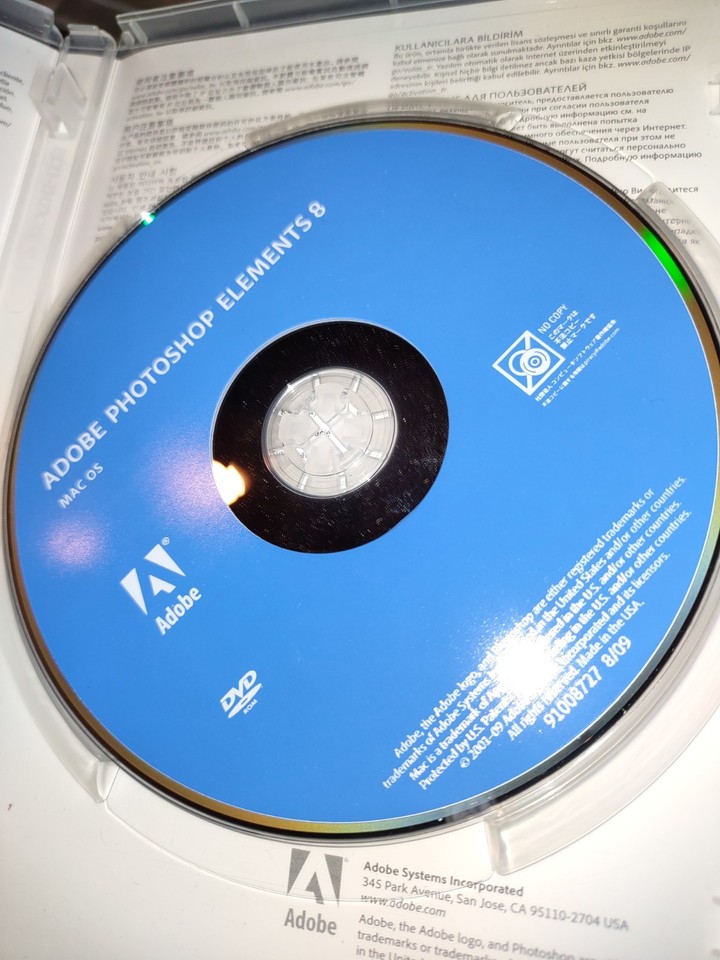 Adobe Photoshop Elements 8 Mac OS X 2009 Software DVD Graphics Editing Photos | eBay