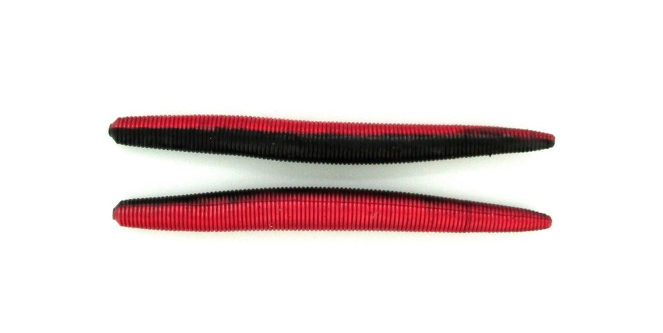 WAVE Worms Bulk (42) 5" TIKI-BamBoo Stick Red Shad Brand New | eBay