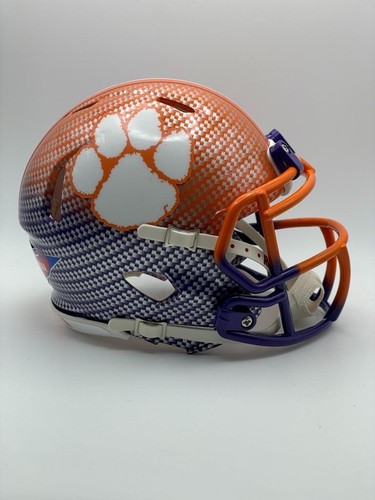 Clemson Tigers CUSTOM 2-Tone Hydro-Dipped Mini Football Helmet | eBay