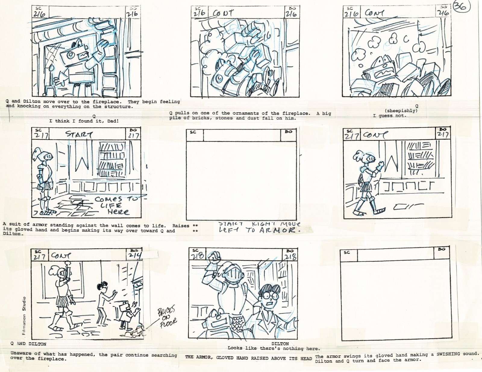 Archie Storyboard Cartoon Page Riverdale Animation Page Filmation 1977 ...