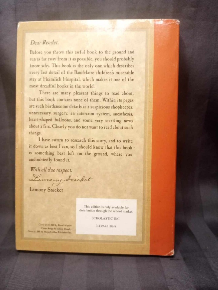 A Series of Unfortunate Events Ser.: The Hostile Hospital by Lemony ...