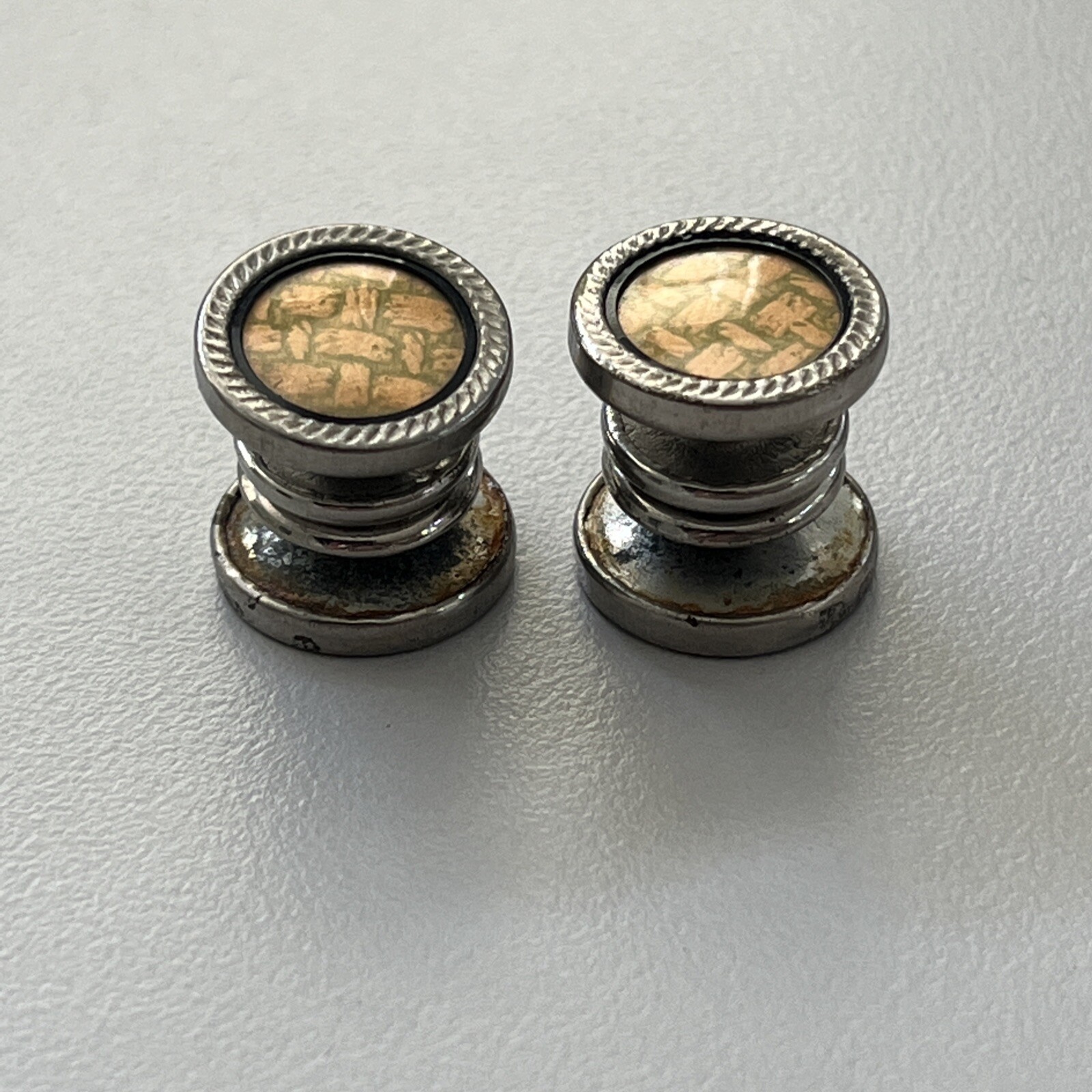 1920’s Antique KUM A Part Snap cufflinks silver tone - Gem