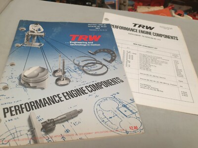 1977 TRW ENGINE PARTS Catalogue USA | eBay Australia