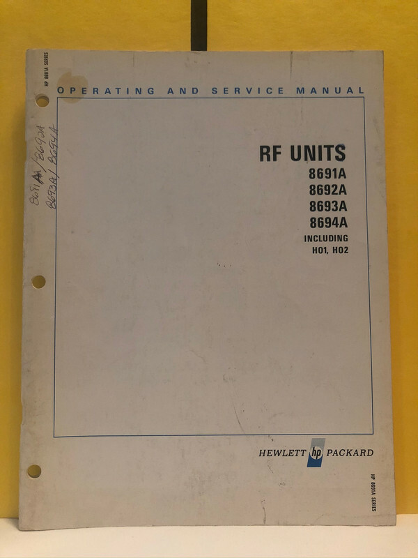 HP 02334-1 Models 8691A 8692A 8693A 8694A RF Units Operating and ...