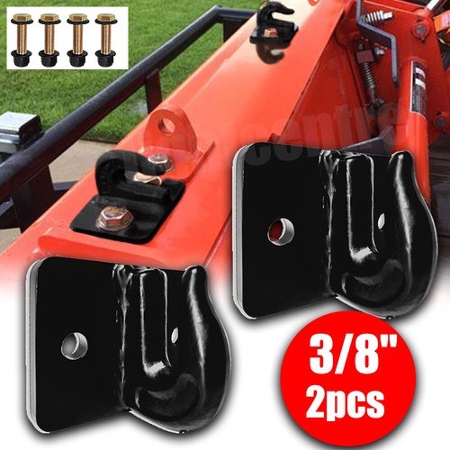 3/8" Bolt On Grab Hooks For Loader Tractor Bucket Heavy Duty Steel Pack ...