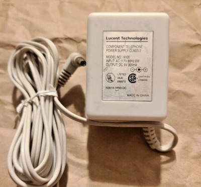 Lucent Technologies 9105 AC Adapter N35415-0930-DC Output DC 9V 300mA ...