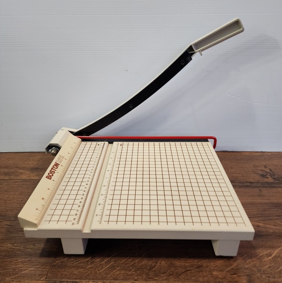 VINTAGE BOSTON 2612 PAPER CUTTER TRIMMER HEAVY DUTY, Very Nice | eBay
