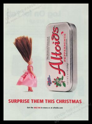 Altoids 2000s Print Advertisement Ad 2001 "Surprise them this Christmas ...