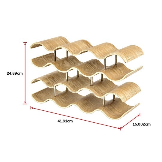 Wooden Wave Wine Rack/Creative Home Grape Wine Holder Shelf Cabinet ...