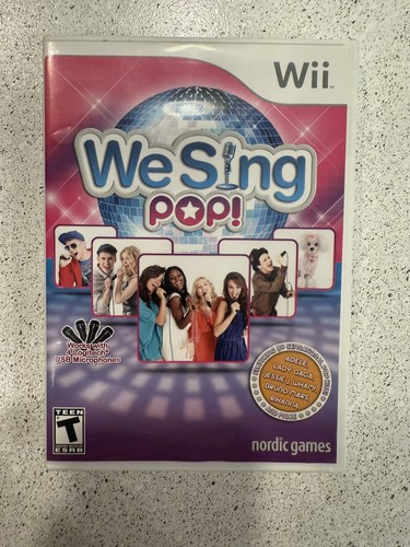 We Sing Pop (Wii, 2012) Adele Lady Gaga Bruno Mars COMPLETE w/ Manual ...