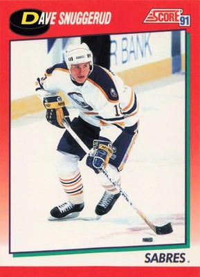 1991-92 Score Hockey Card Canadian Dave Snuggerud Buffalo Sabres #206 ...