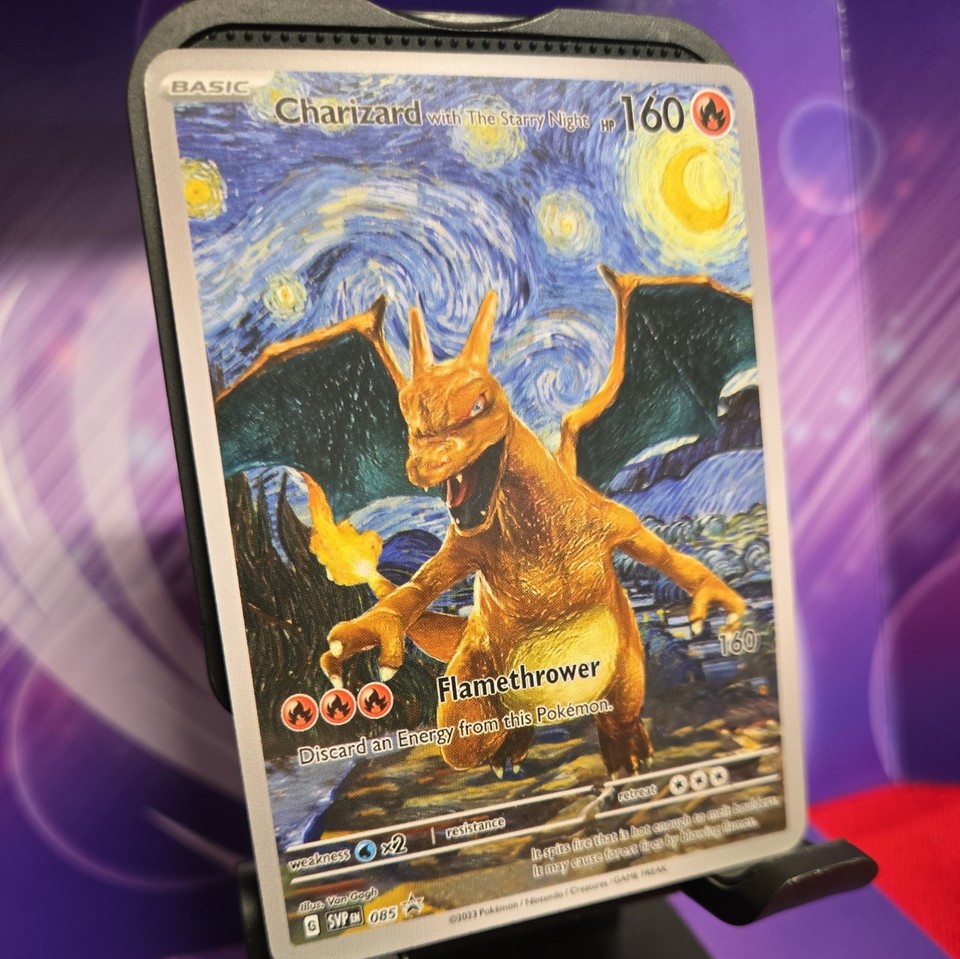 Charizard - Pokemon x Van Gogh Starry Night DIY ACG Custom Fan Art Card ...