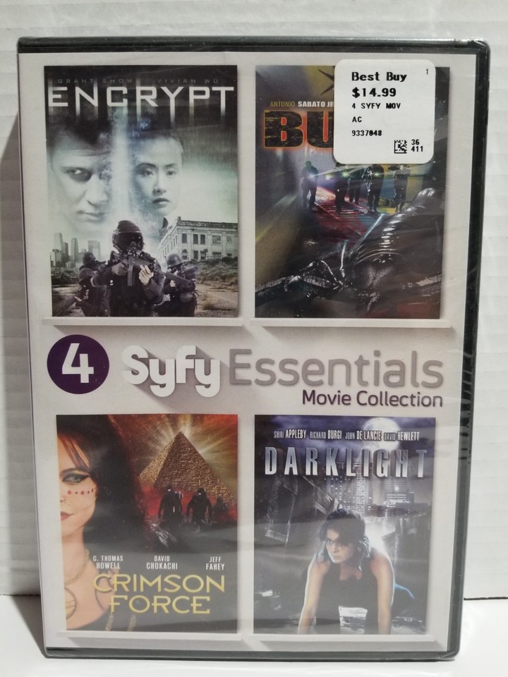 4 Syfy Essentials Movies Collection: Encrypt/Bugs/Crimson Force/Darklight (DVD, 14381825329| eBay