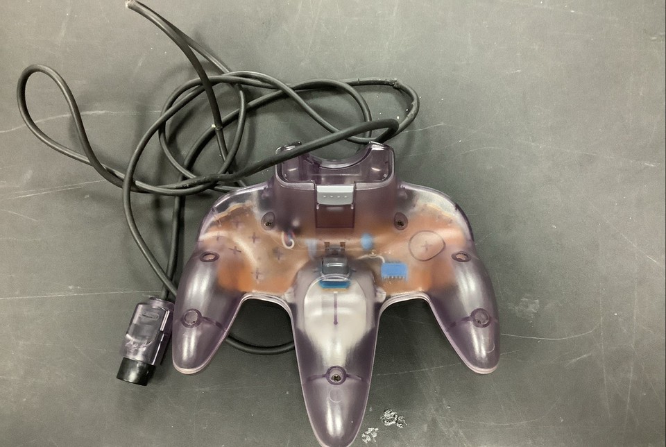 Nintendo N64 Wired Classic Controller. Purple Transparent. (Parts And ...