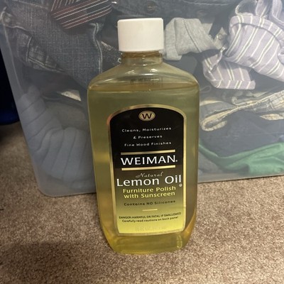 Original Weiman Natural Lemon Oil Furniture Polish Sunscreen 16 oz ...
