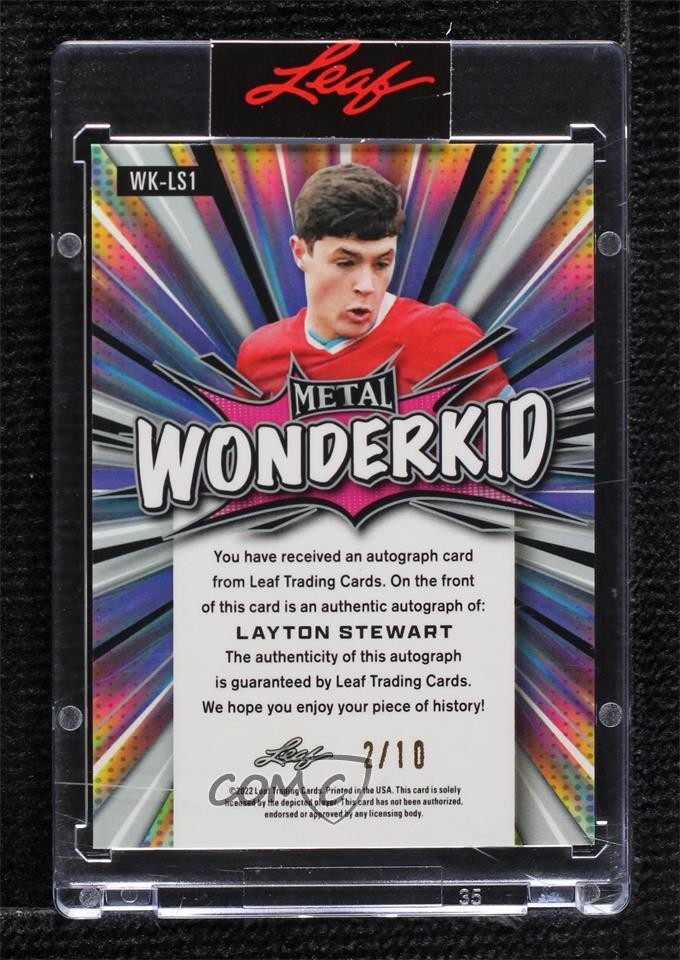 2022 Leaf Metal Wonderkid Red White & Blue Prismatic /10 Layton Stewart ...