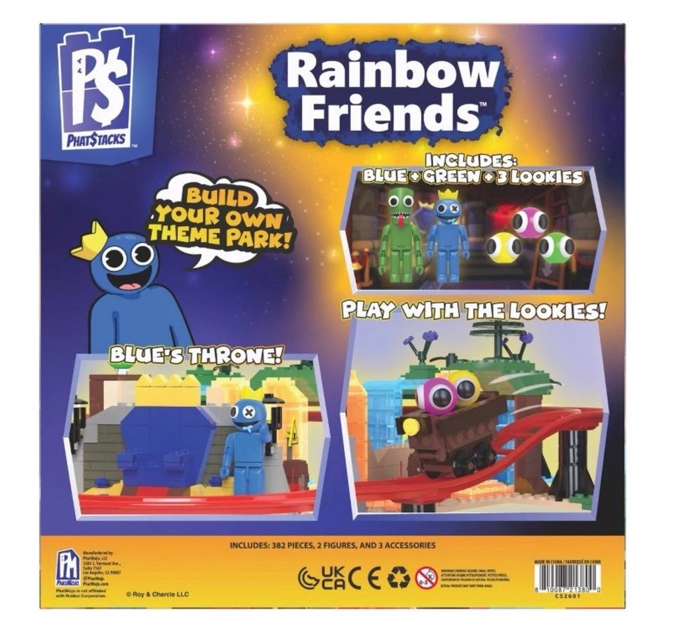 Rainbow Friends Playset Toy Deluxe Buildable Theme Park Lego Blocks NEW ...