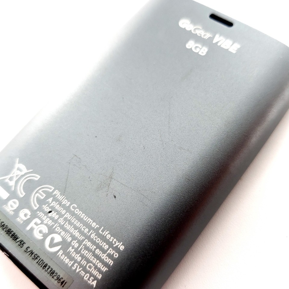 Philips GoGear Vibe 8GB Digital Media MP3 Music Player Bad Battery ...