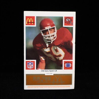 1986 Gary Spani Kansas City Chiefs McDonald's "GOLD" Game Card #59 | eBay