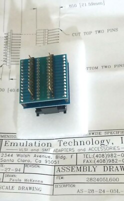 1pcs AS-28-24-05L-6 28Lead LCC Socket to 24PIN DIP Emulation Technogy ...